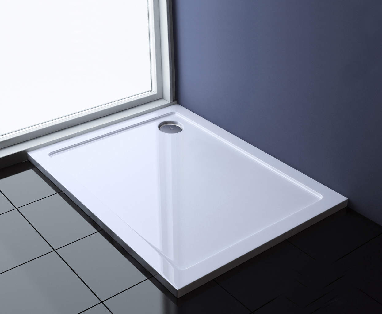 Douchebak Rechthoekig Laag 140 x 90 x 4cm | Megadump